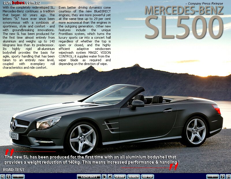 MERCEDES BENZ SL500 ! : autobabes.com.au i-Magazine